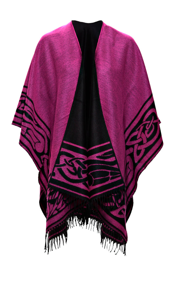 Fringed Shawl with Celtic Motif – Jimmy Hourihan
