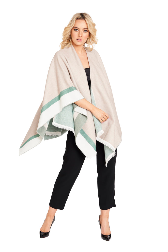 Shawl with Contrasting Band – Jimmy Hourihan